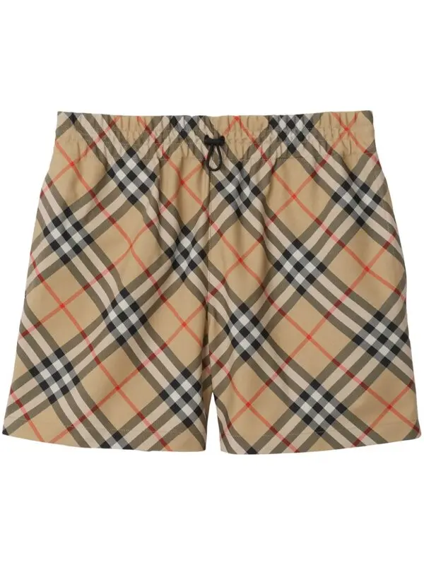 Burberry Check-pattern Shorts - Neutrals
