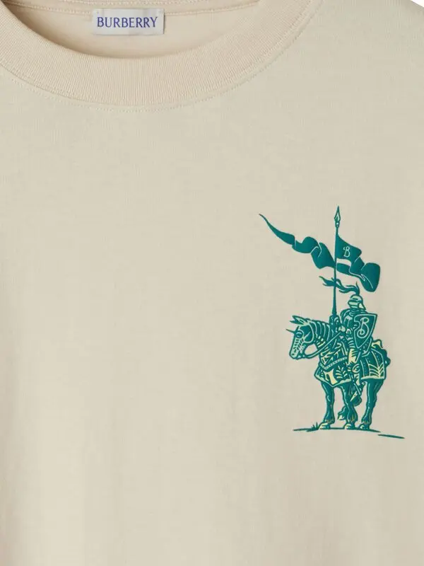 Burberry Ekd Cotton T-shirt - Neutrals