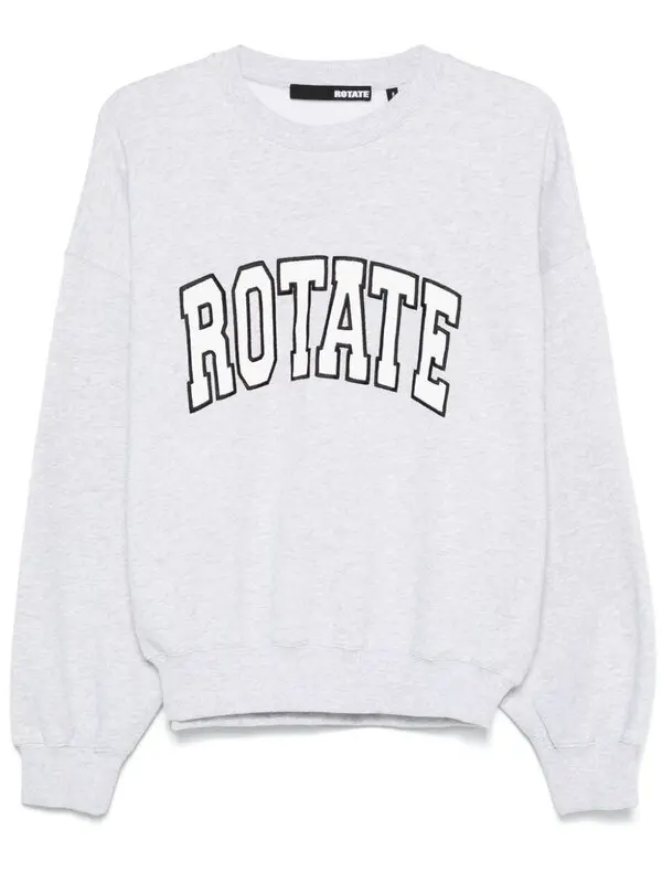 ROTATE BY BIRGER CHRISTENSEN Embroidered Logo Sweatshirt - Grey