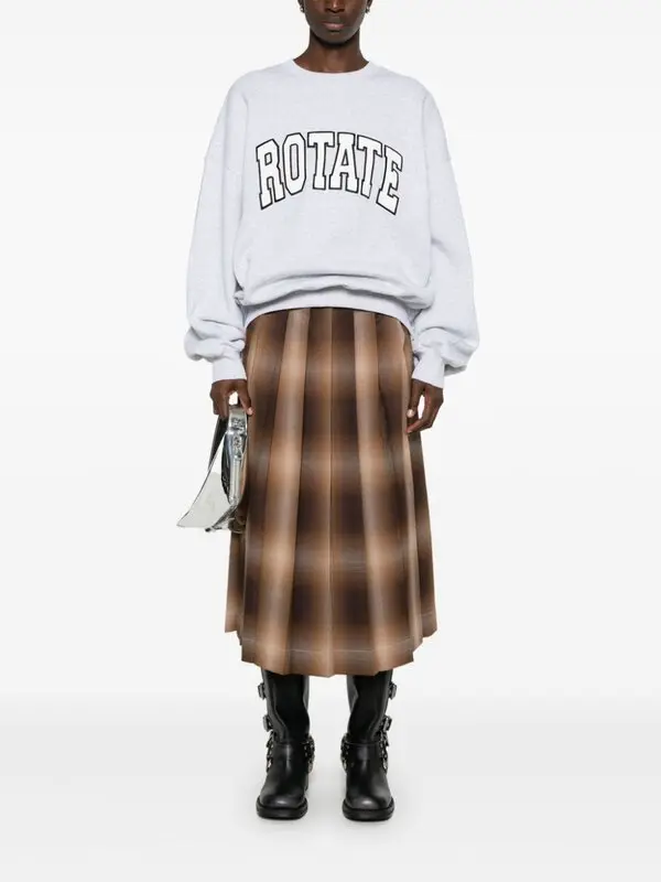 ROTATE BY BIRGER CHRISTENSEN Embroidered Logo Sweatshirt - Grey