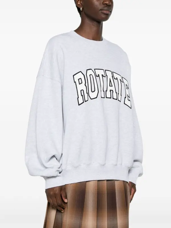 ROTATE BY BIRGER CHRISTENSEN Embroidered Logo Sweatshirt - Grey