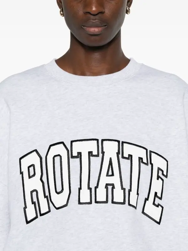 ROTATE BY BIRGER CHRISTENSEN Embroidered Logo Sweatshirt - Grey