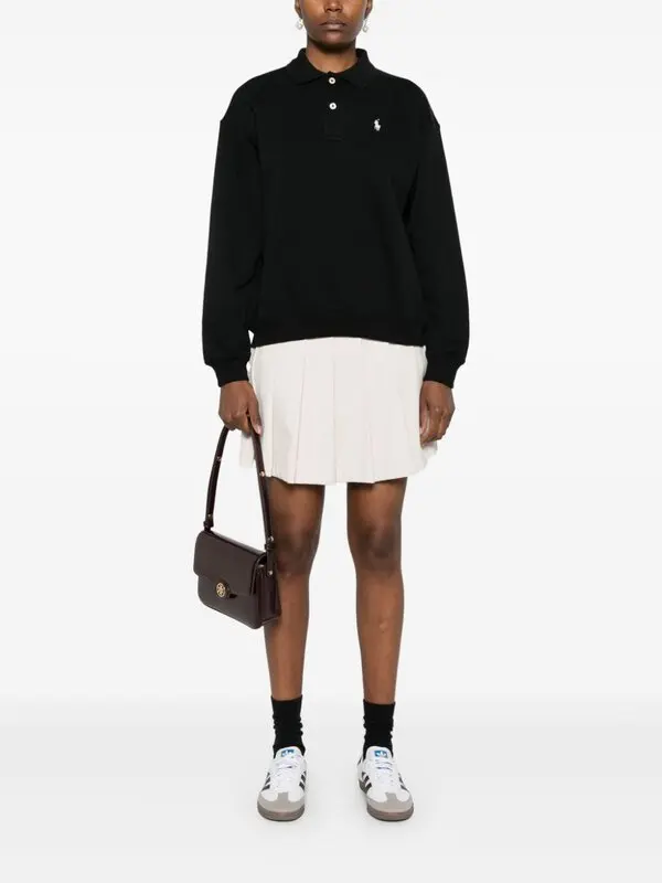 Polo Ralph Lauren Polo-collar Fleece Sweatshirt - Black