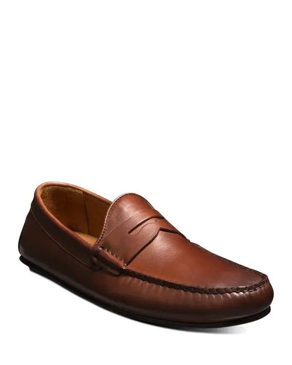 Allen Edmonds Super Sport Slip On Penny Drivers In Dark  display picture 3