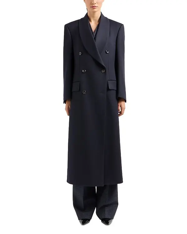 Emporio Armani Double Breasted Wool Coat