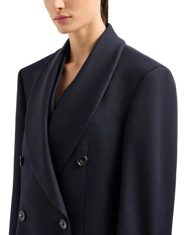 Emporio Armani Double Breasted Wool Coat