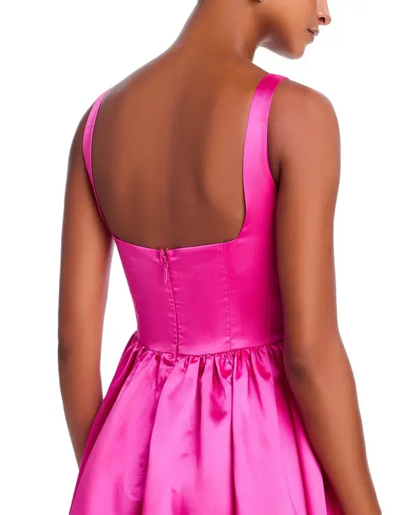 Aqua X Wicked Satin Ball Gown Exclusive In Hot Pink - 80% Off | Editorialist
