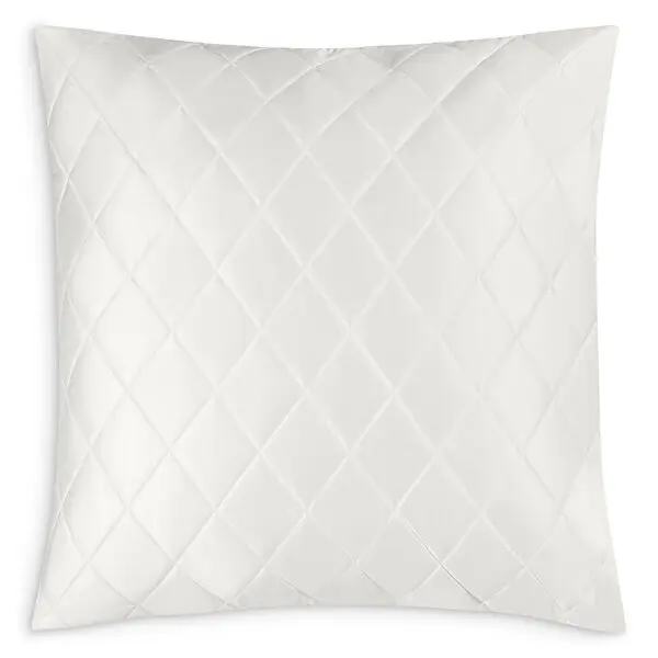 MATOUK Nocturne Sateen Quilted Oversized Euro Sham - Bone