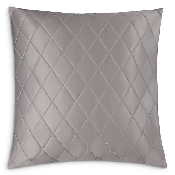 MATOUK Nocturne Sateen Quilted Oversized Euro Sham - Platinum
