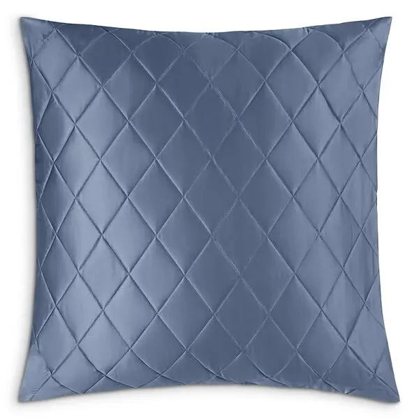 MATOUK Nocturne Sateen Quilted Oversized Euro Sham - Steel Blue