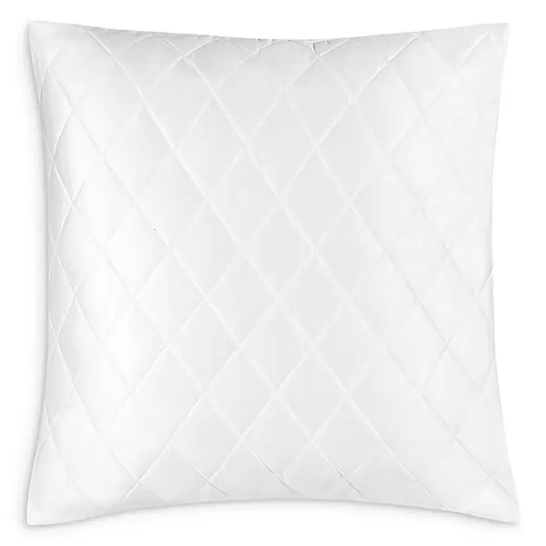 MATOUK Nocturne Sateen Quilted Oversized Euro Sham - White