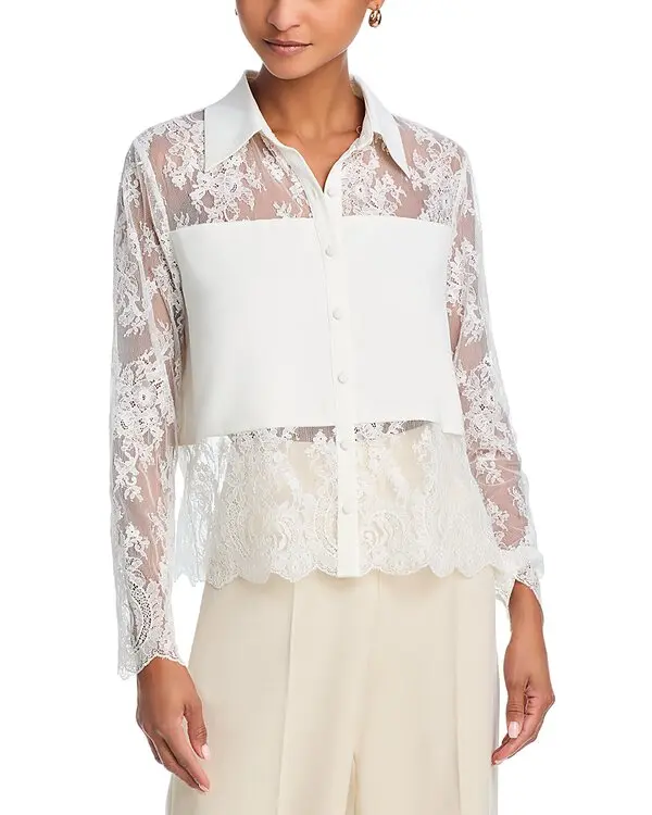 Aqua Lace Shirt - Ivory