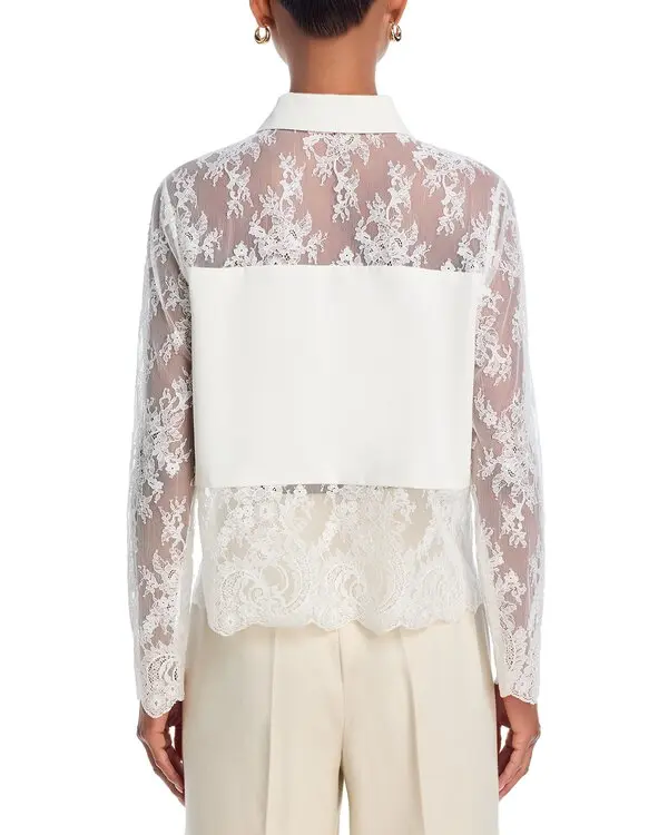 Aqua Lace Shirt - Ivory