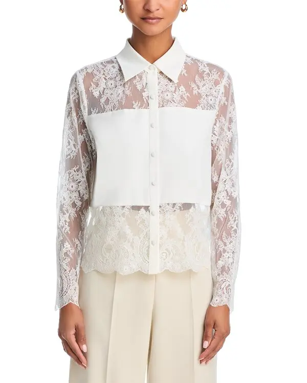 Aqua Lace Shirt - Ivory