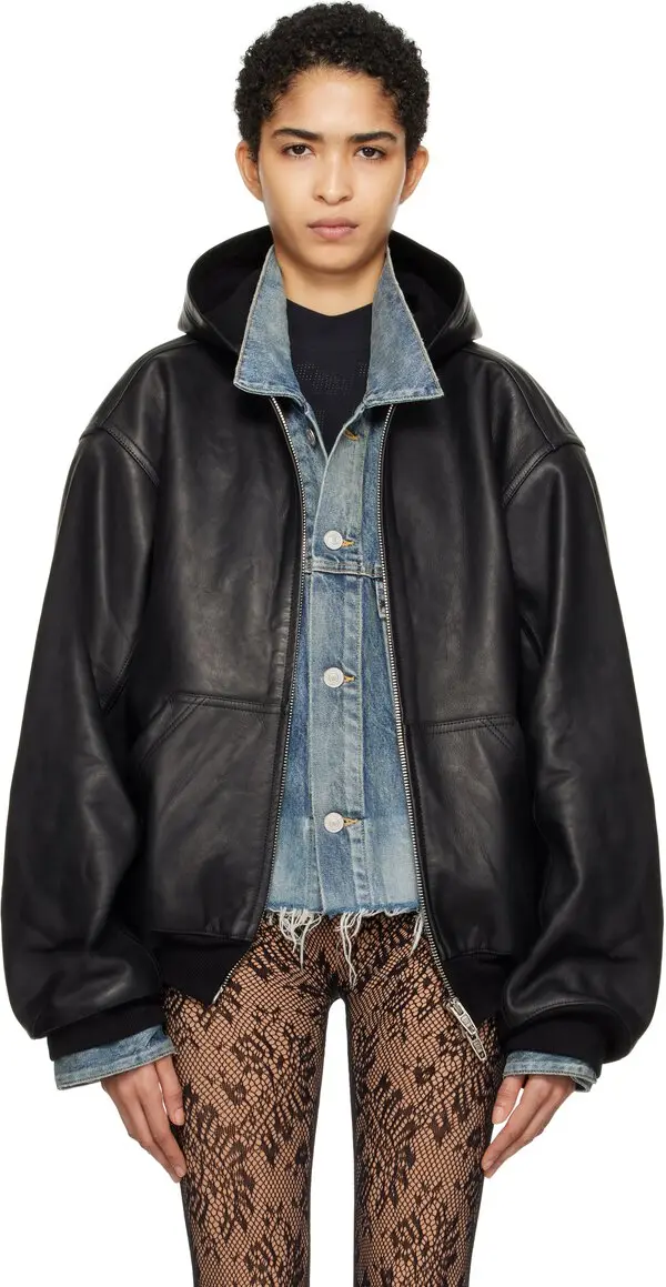 Balenciaga - Lined Zip-Up Leather Jacket