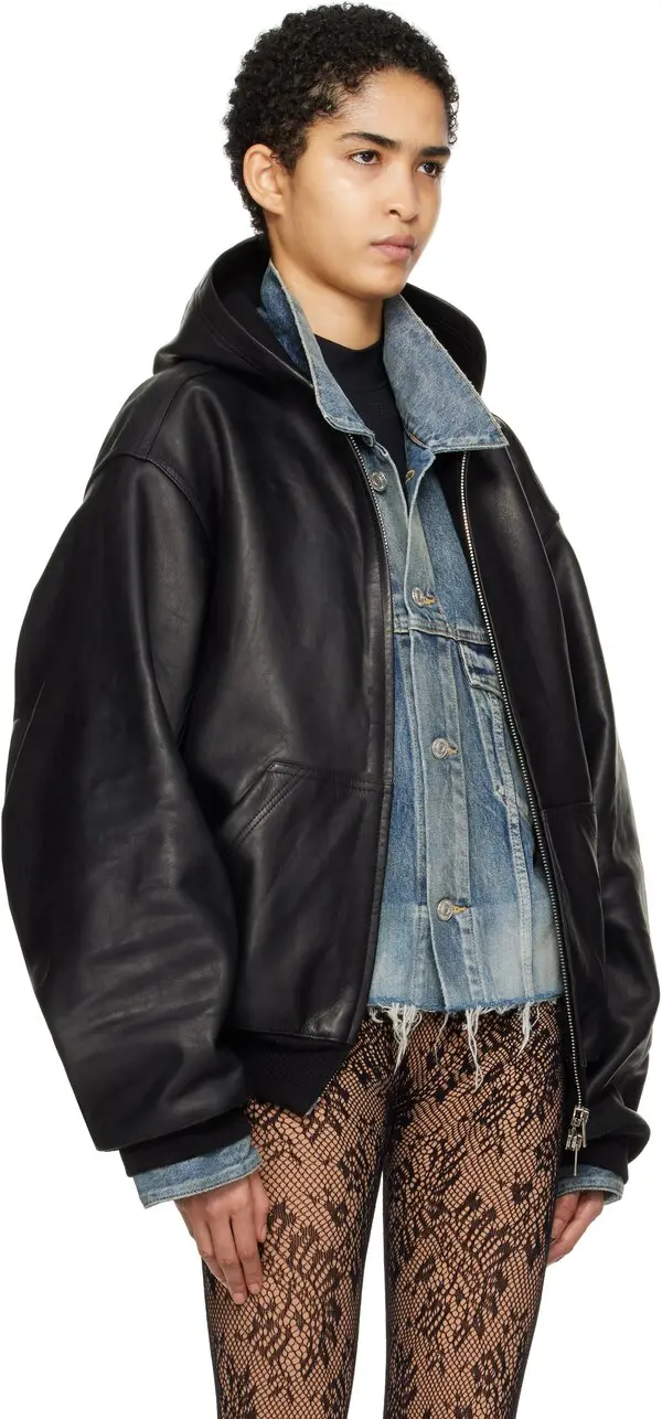 Balenciaga - Lined Zip-Up Leather Jacket