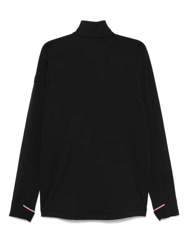 Moncler Half-Zip Sweatshirt Black Editorialist