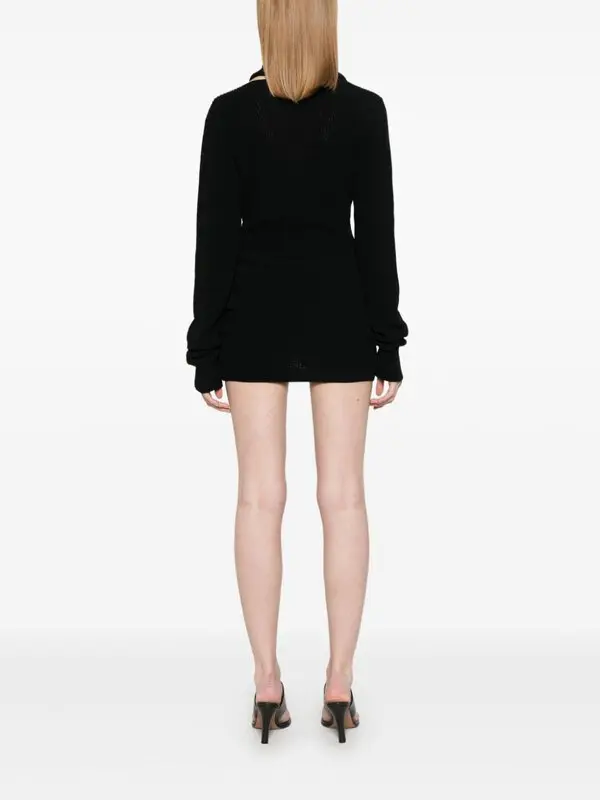 Aya Muse Chunky-Knit Mini Dress In Black - 35% Off | Editorialist