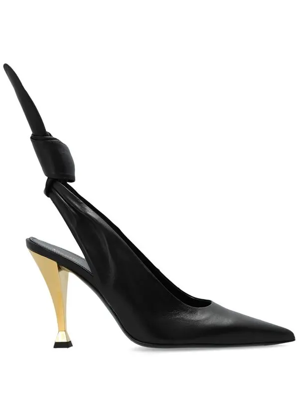 Givenchy Beauw Leather Slingback Pumps In Black Editorialist