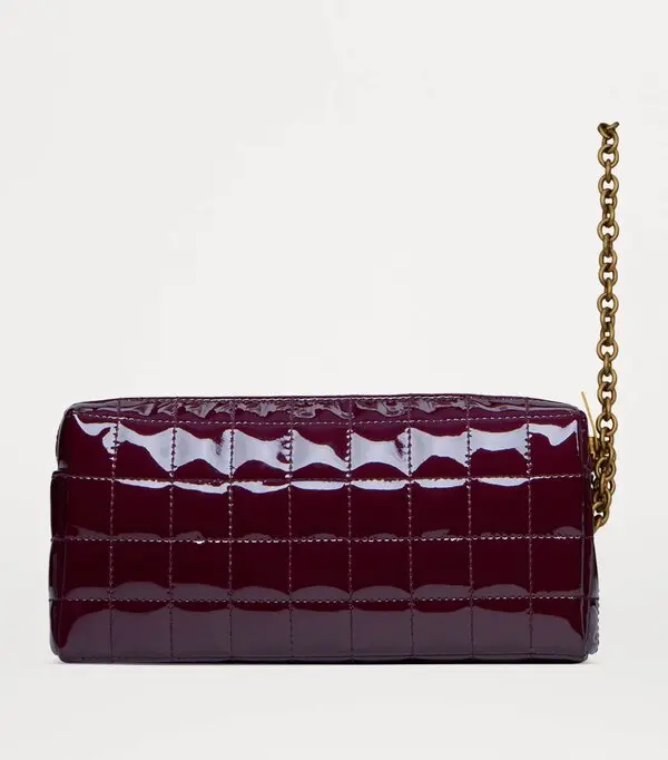 Saint Laurent Monogram Pouch With Chain - Red