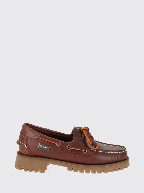 SEBAGO Classic Leather Loafer With Lug Sole - Brown