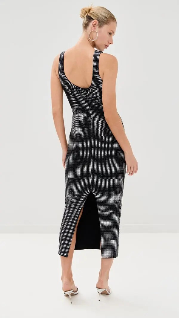 Good American Crystal Embellished Midi Dress