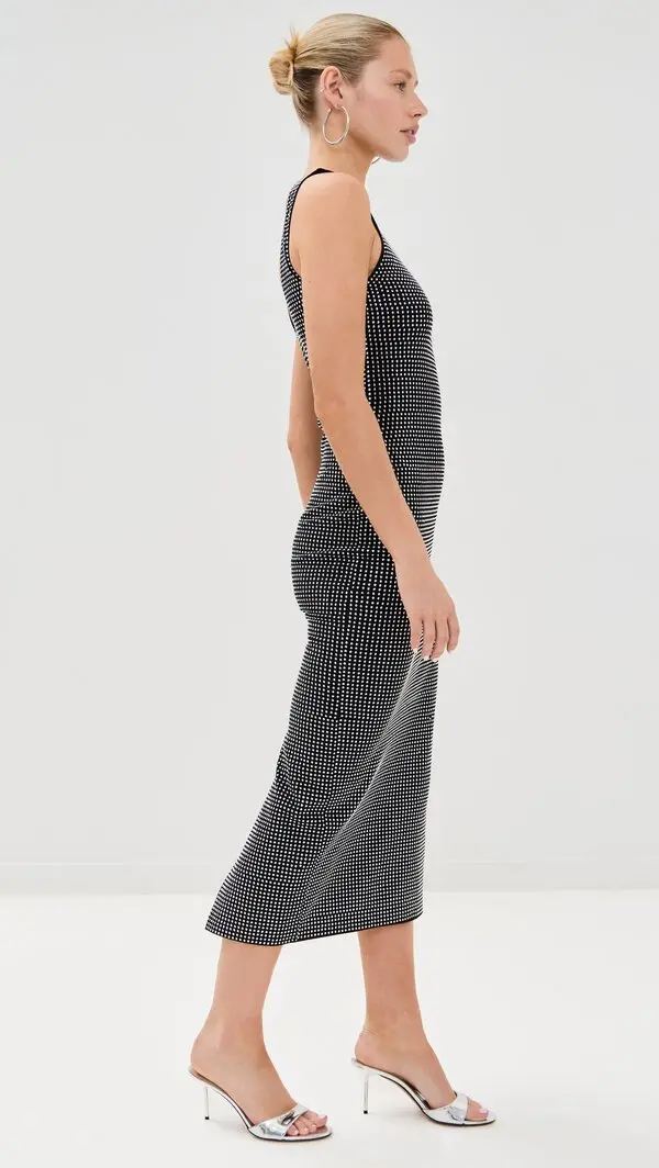 Good American Crystal Embellished Midi Dress