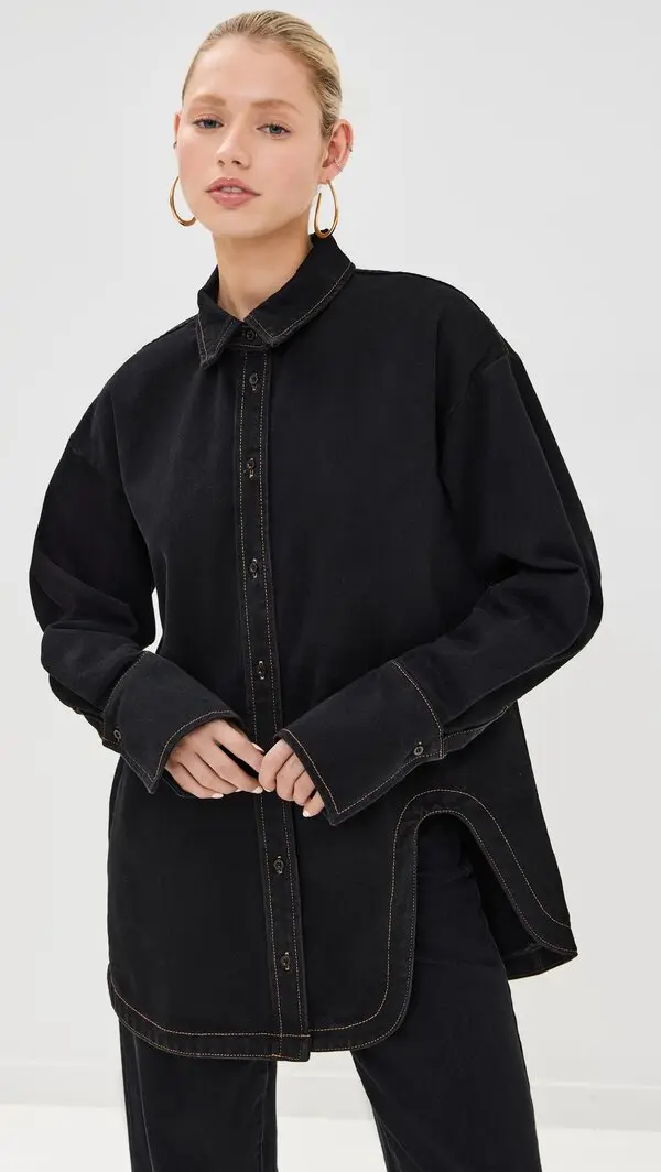 Lioness Off Duty Denim Shirt - Onyx Denim