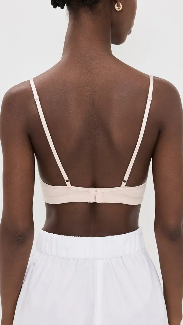 STRIPE & STARE The Lace Plunge Bralette - Sand