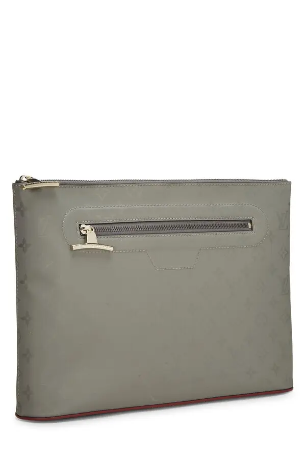 LOUIS VUITTON Monogram Titanium Pochette Cosmos - Grey