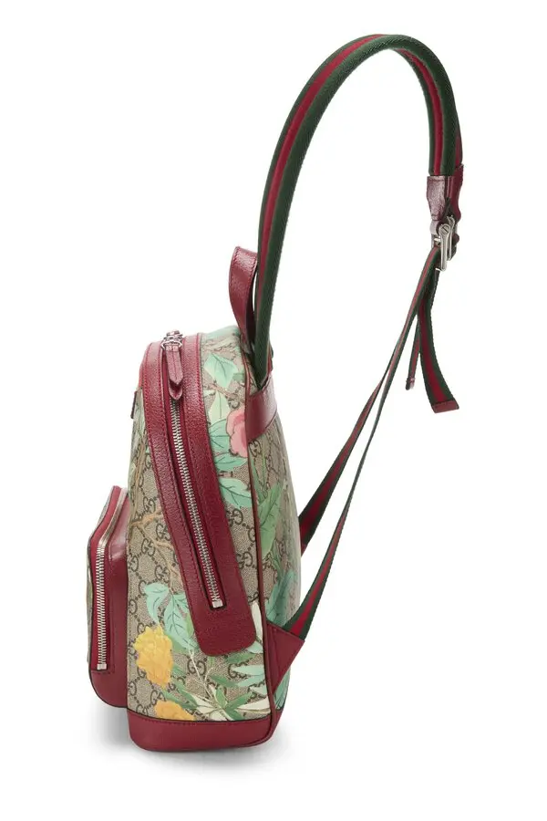 Gucci Gg Supreme Canvas Tian Eden Backpack - Red | Editorialist display picture 1