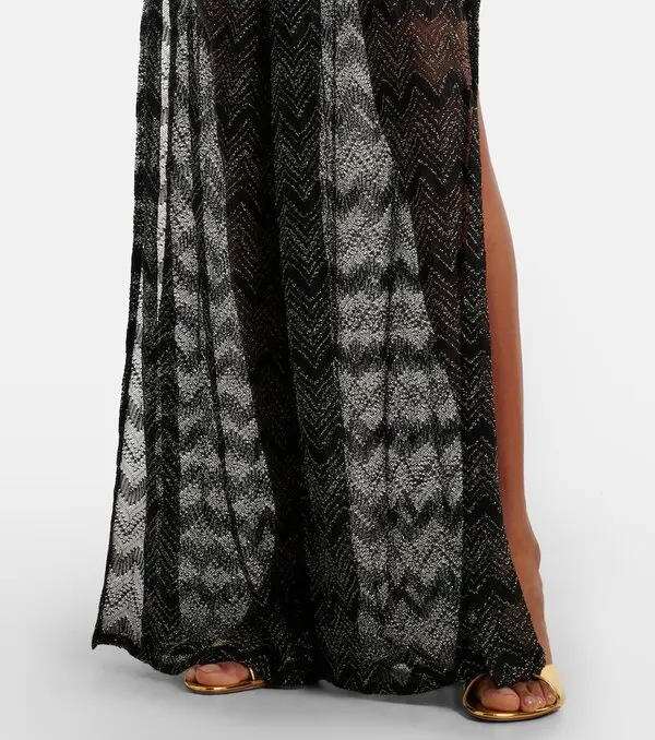 Missoni Zigzag Fringed Lamé Jumpsuit