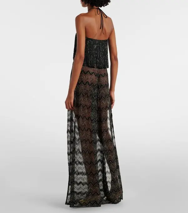 Missoni Zigzag Fringed Lamé Jumpsuit
