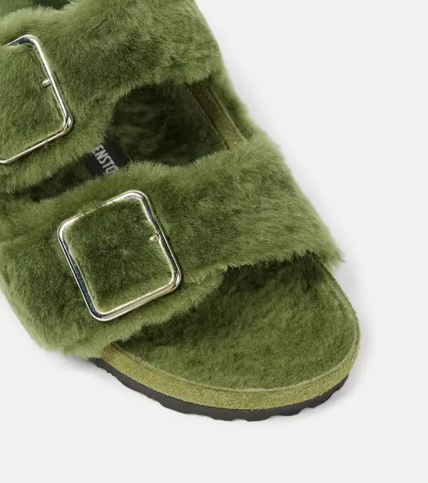 BIRKENSTOCK Arizona Shearling Sandals - Green