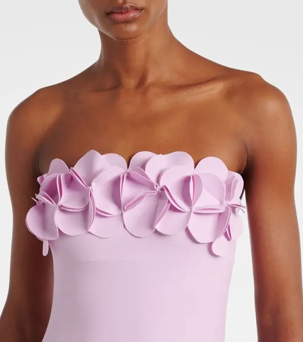 KARLA COLLETTO Floral Bandeau One-piece Swimsuit