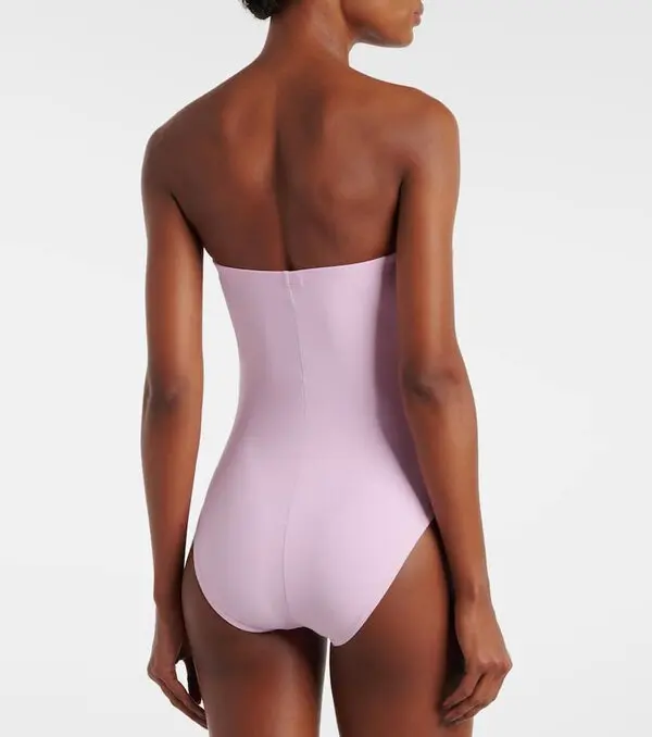 KARLA COLLETTO Floral Bandeau One-piece Swimsuit