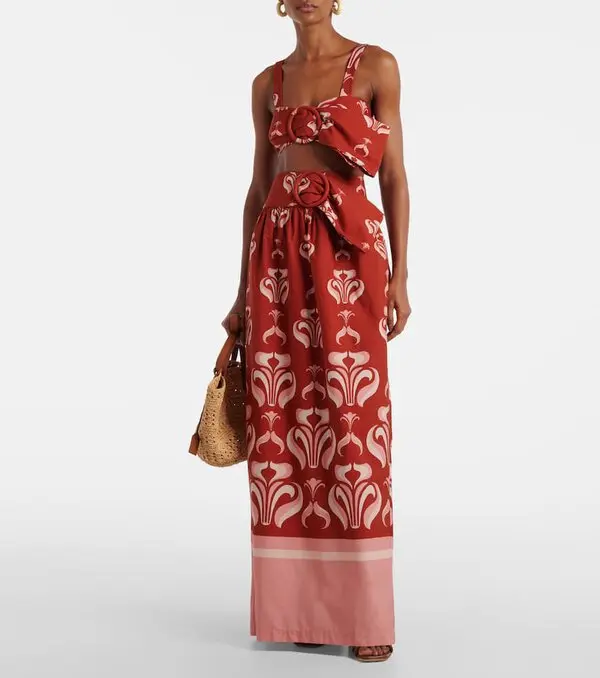 ADRIANA DEGREAS Printed Crop Top