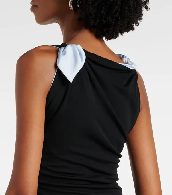 Victoria Beckham Asymmetric Draped Midi Dress