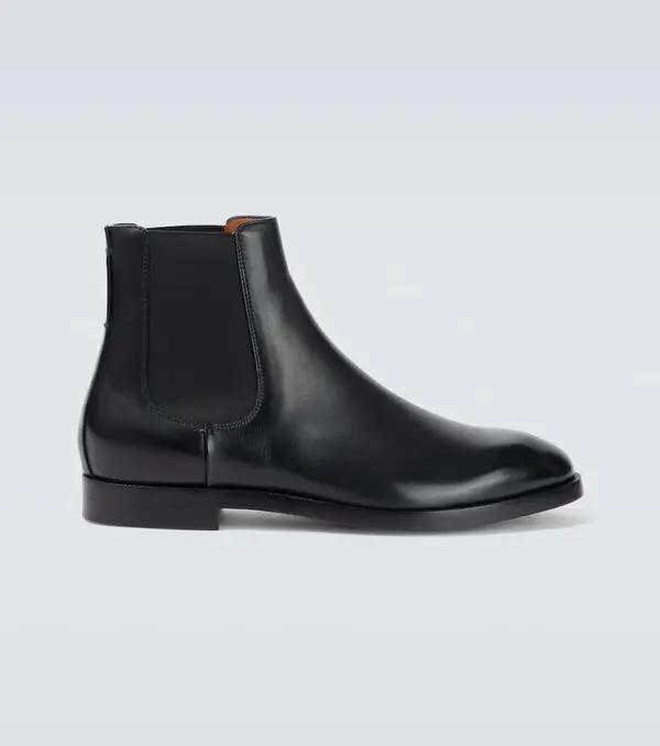 Zegna Leather Chelsea Boots