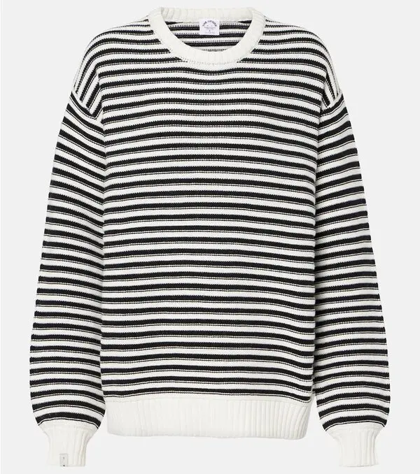 The Upside Boo Striped Cotton Sweater