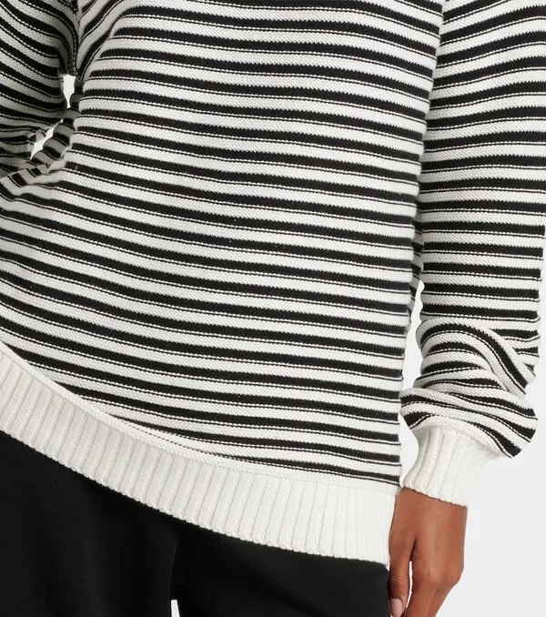The Upside Boo Striped Cotton Sweater