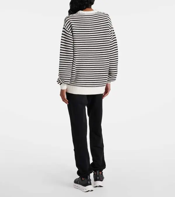 The Upside Boo Striped Cotton Sweater