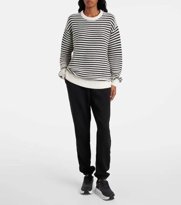 The Upside Boo Striped Cotton Sweater