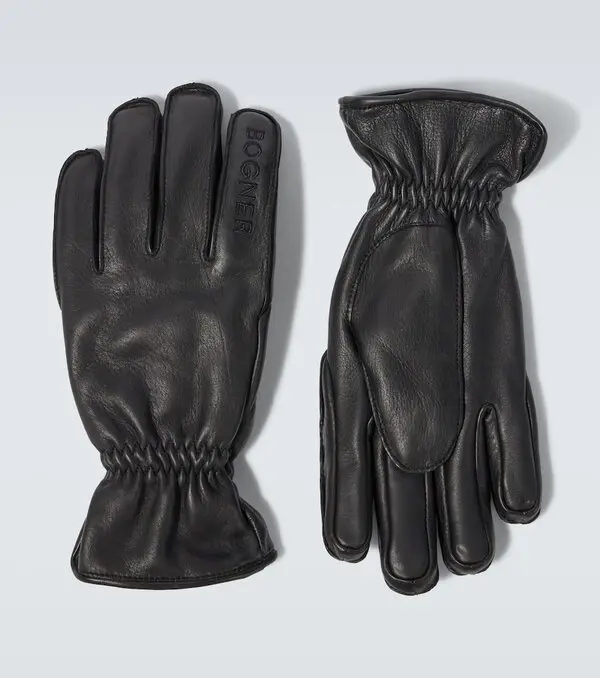 Bogner Tobin Leather Ski Gloves - Black
