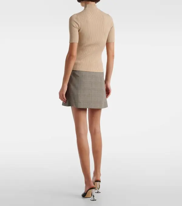 COURREGES Reedition Ribbed-knit Top - Brown