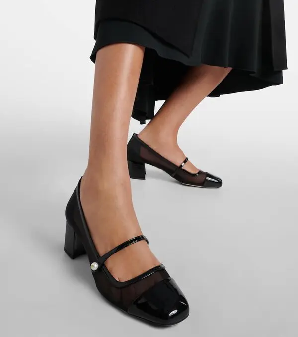 JIMMY CHOO Elisa 45 Mesh Mary Jane Pumps