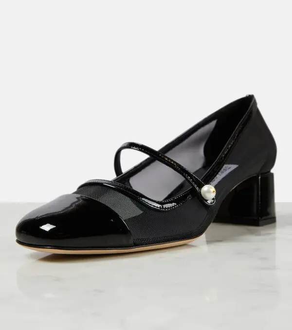 JIMMY CHOO Elisa 45 Mesh Mary Jane Pumps