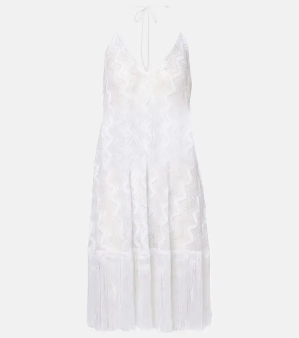 Missoni Zig Zag Halter Dress - White