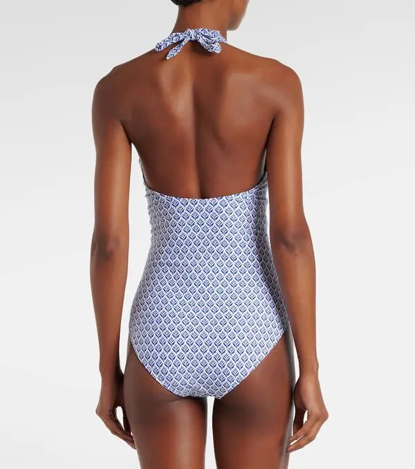 Heidi Klein Cape Cod Printed Halterneck Swimsuit
