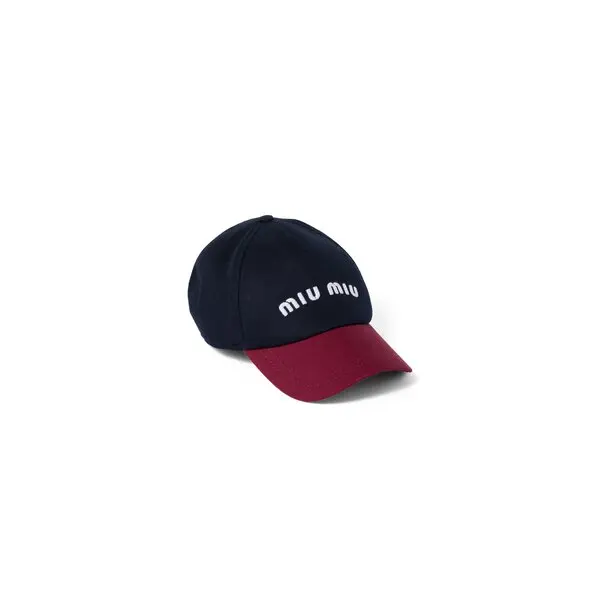 Miu Miu Baseball Cap - Blue/burgundy
